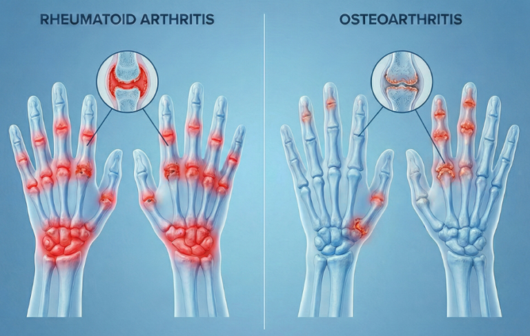 Rheumatoid Arthritis vs. Osteoarthritis: Symptoms, Causes, and What to ...